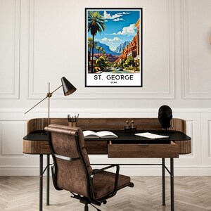 St. George Travel Print St. George Poster American Art Print Utah Lover ...