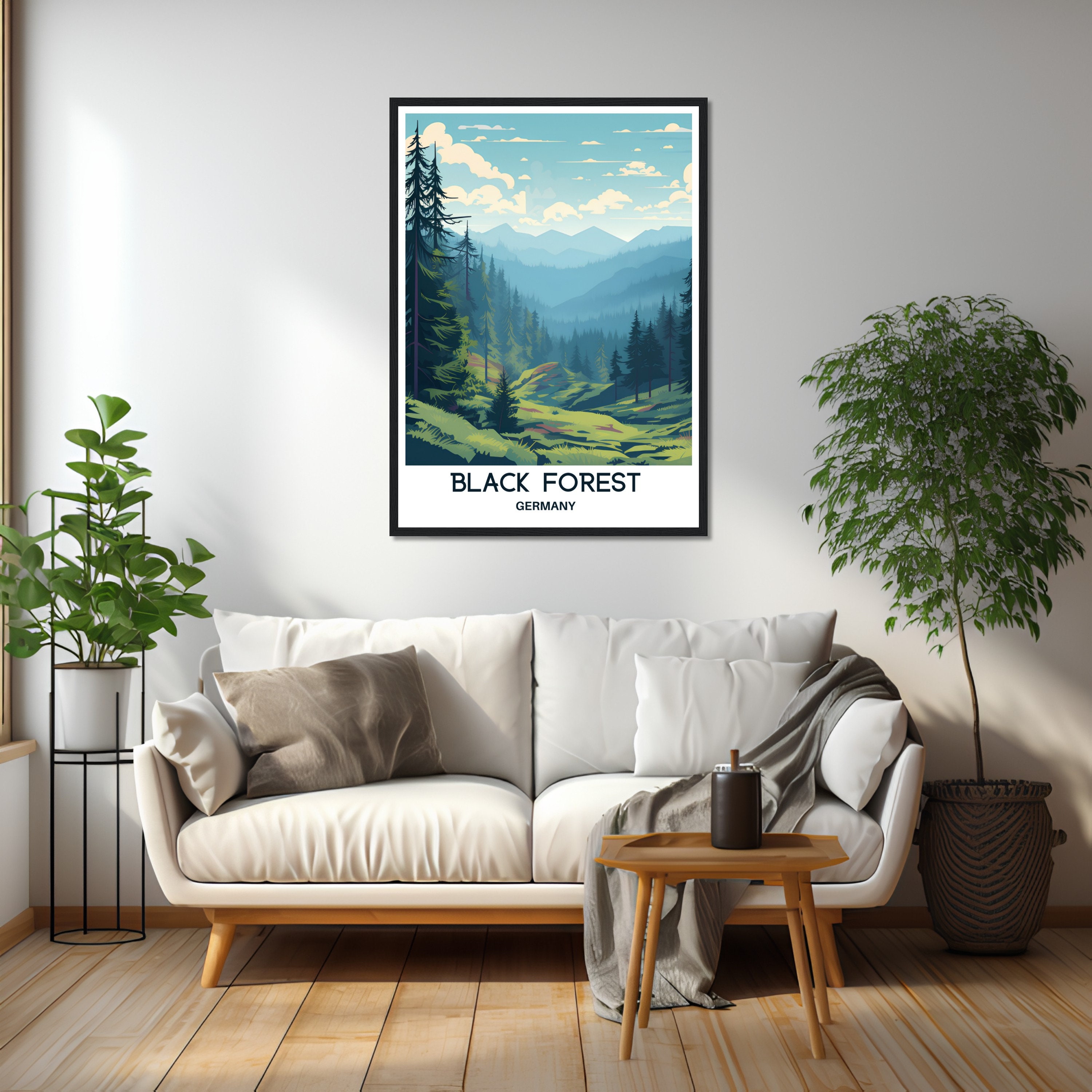 Black Forest Travel Poster Black Forest Travel Print Black Forest Art ...