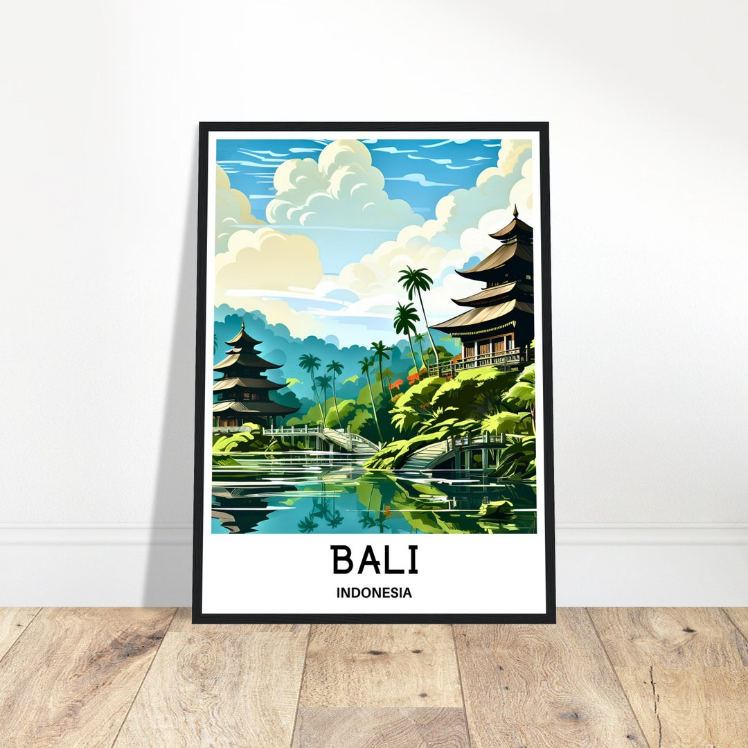 Bali Travel Print Indonesia Poster Indonesian Art Print Bali Lover Gift ...