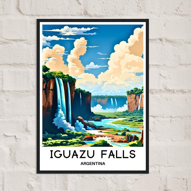 Iguazu Falls Travel Print Iguazu Falls Poster Argentinian Art Print ...