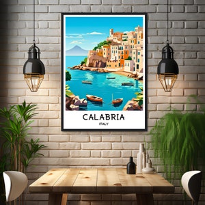 Calabria Travel Print Calabria Poster Italian Art Print Italy Lover ...