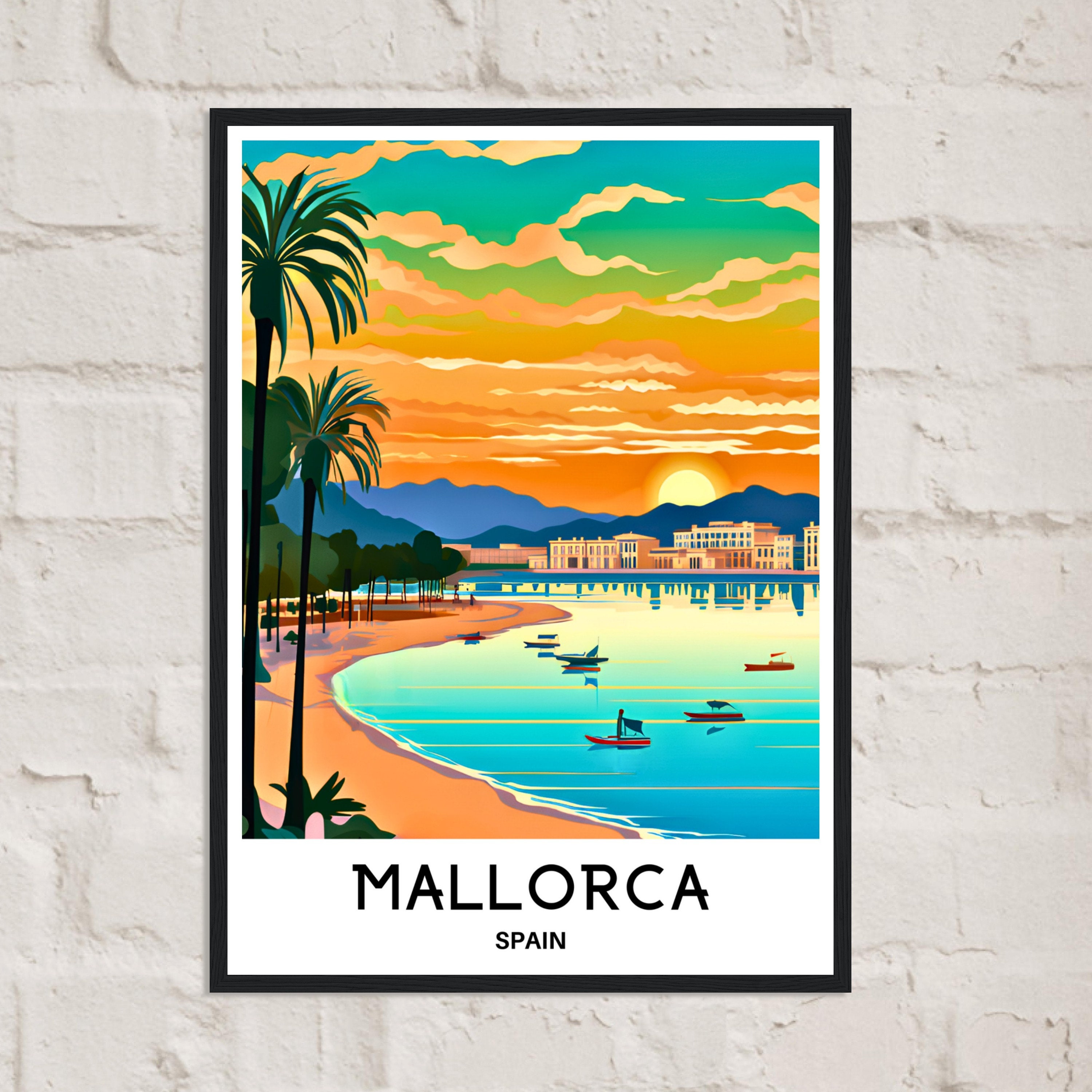 Mallorca Travel Print Majorca Travel Poster Spanish Art Print Spain ...