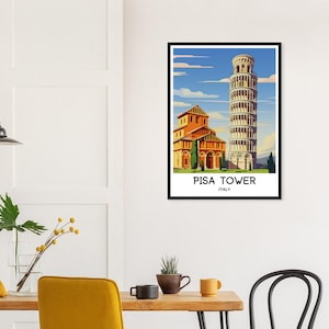 Pisa Tower Poster Pisa Tower Print Pisa Print Italy Travel Poster La ...