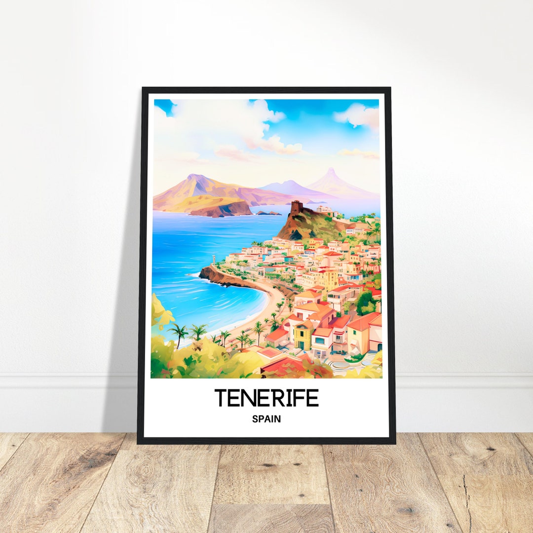 Tenerife Watercolor Print Tenerife Travel Poster Spanish Art Print ...