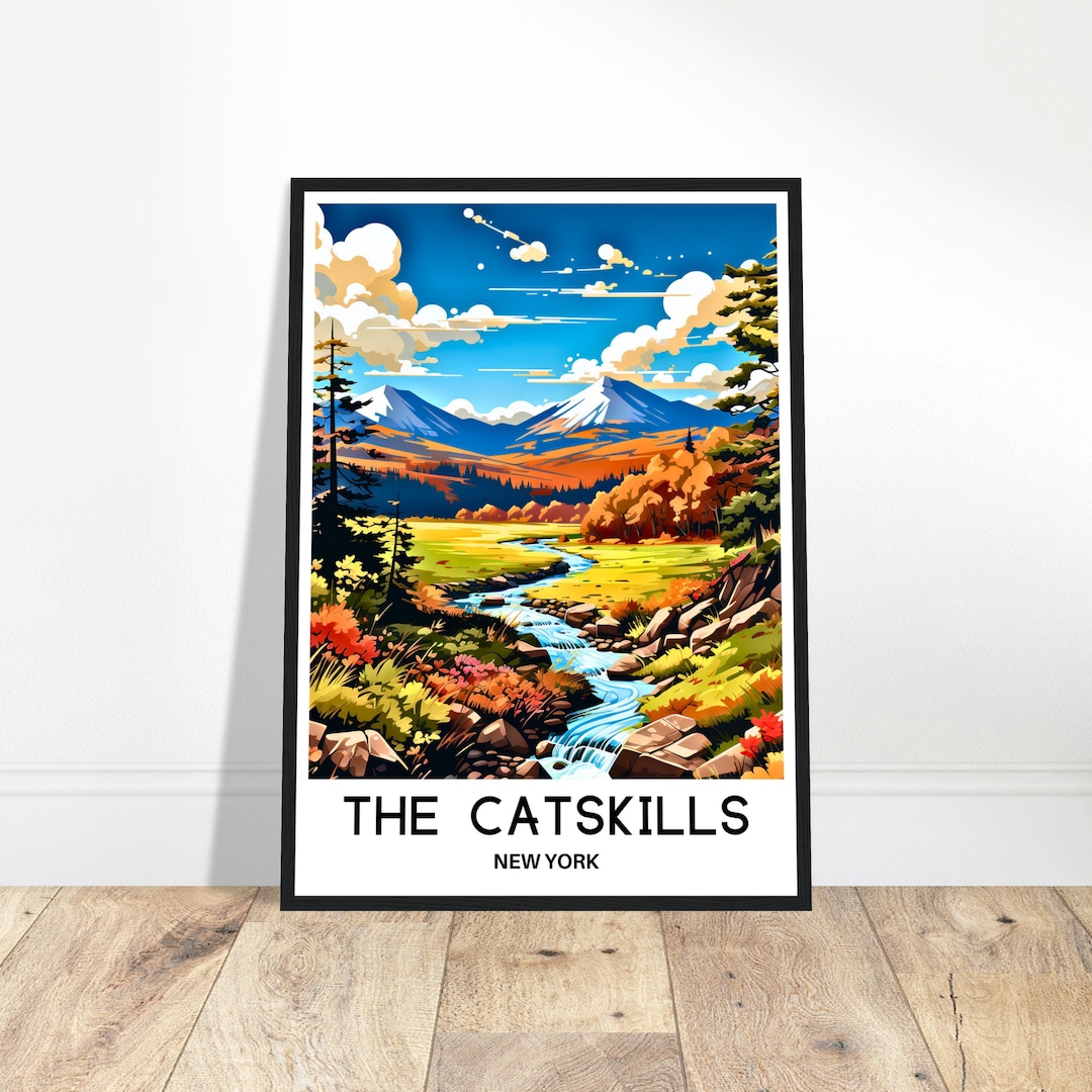The Catskills Travel Print Catskill Mountains Poster American Art Print ...