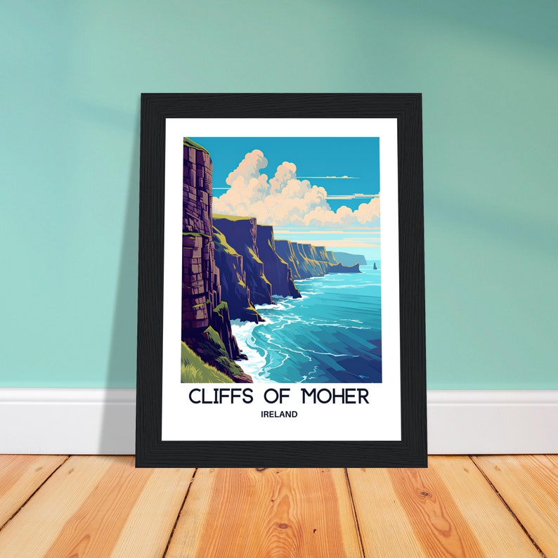 Cliffs of Moher Travel Poster Cliffs of Moher Travel Print Cliffs of ...
