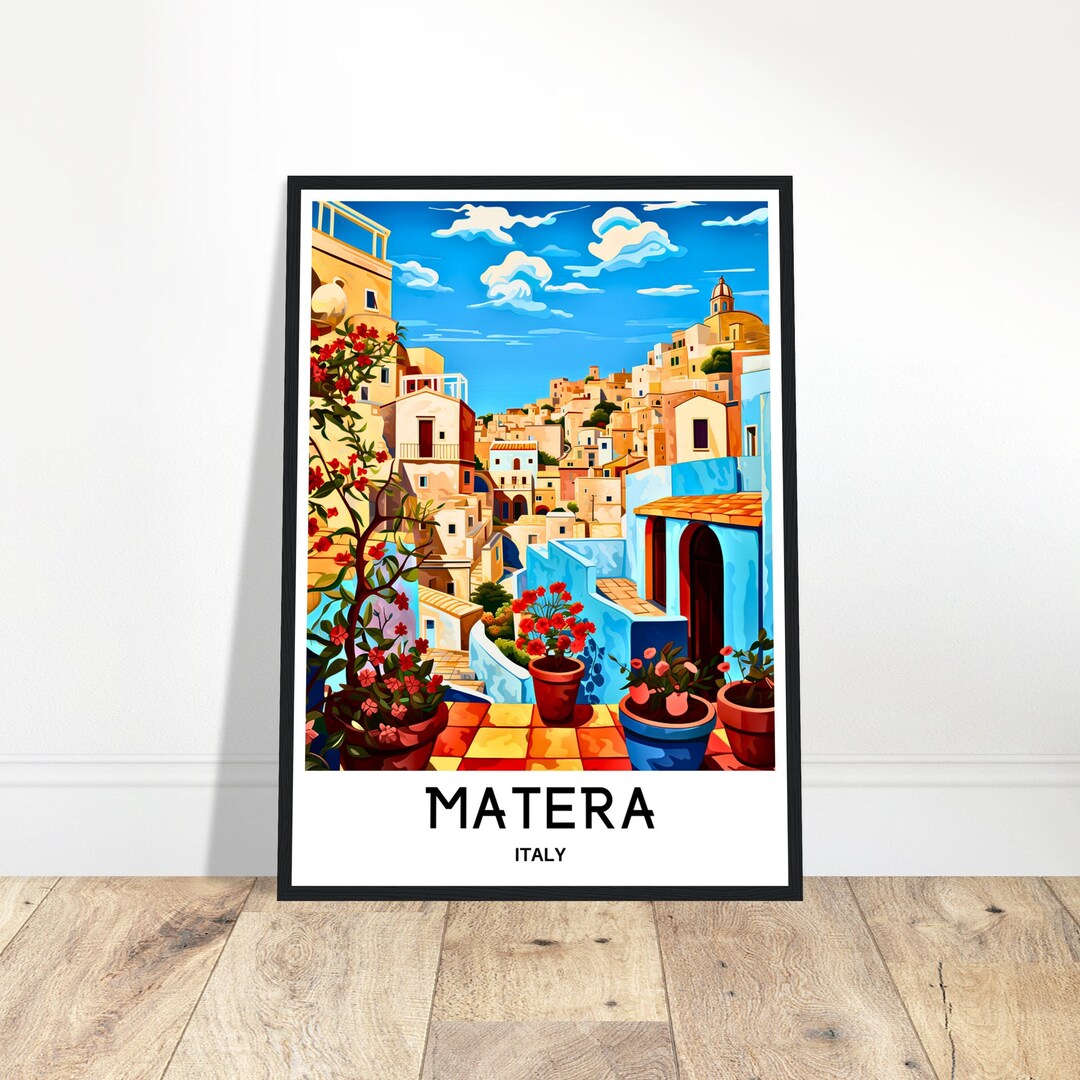 Matera Travel Print Matera Poster Italian Art Print Italy Lover Gift ...