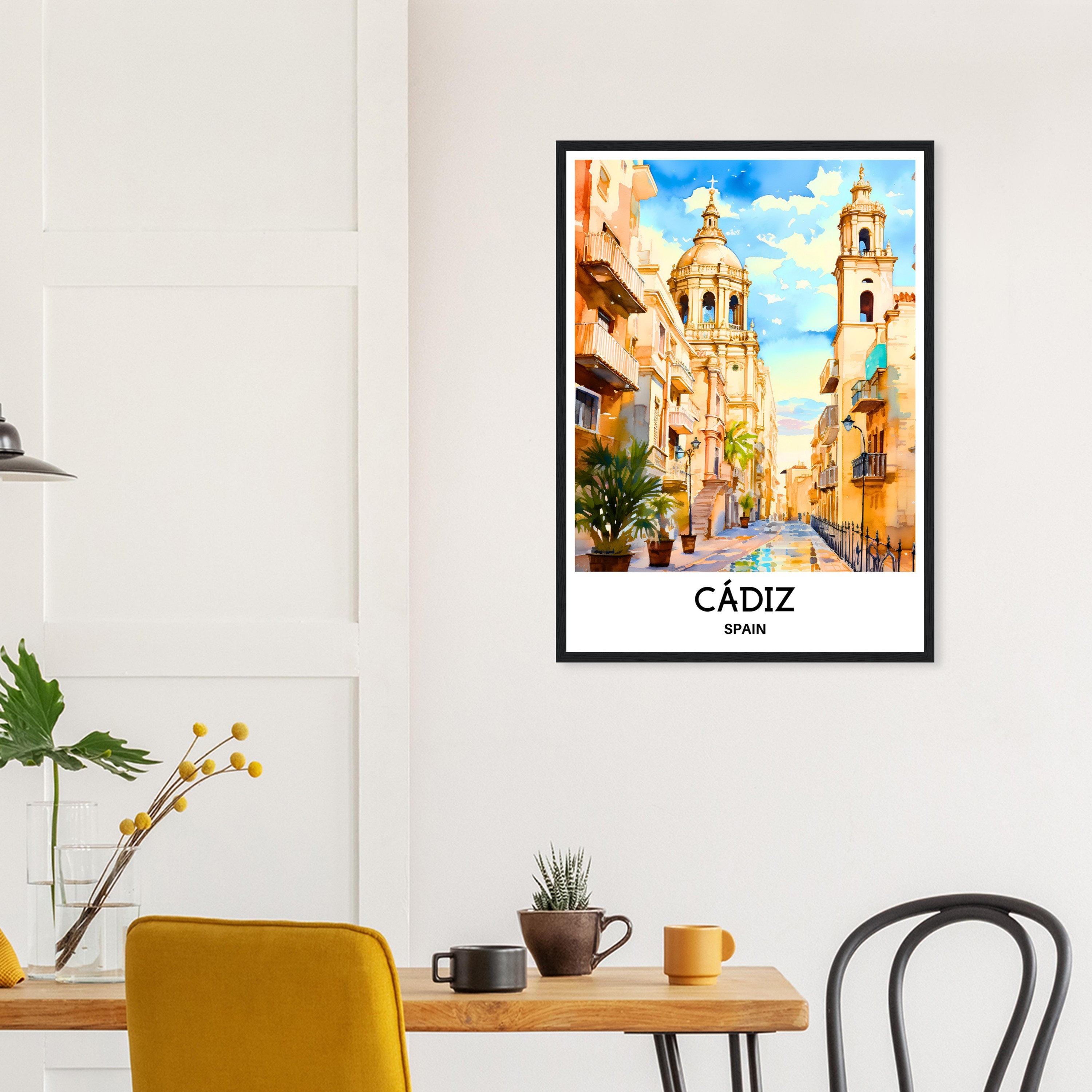 Cadiz Watercolor Print Cadiz Travel Poster Spanish Art Print Spain ...