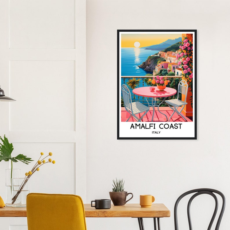 Amalfi Travel Poster Amalfi Travel Print Amalfi Coast Wall Art Amalfi Travel Gift Amalfi Coast ...