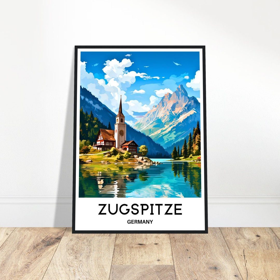 Zugspitze Travel Print Zugspitze Poster German Art Print Germany Lover ...