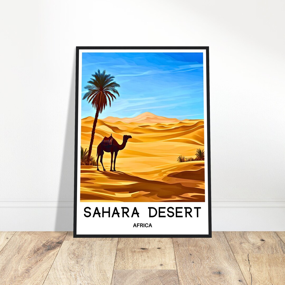 Sahara Desert Travel Print Sahara Desert Poster African Art Print ...