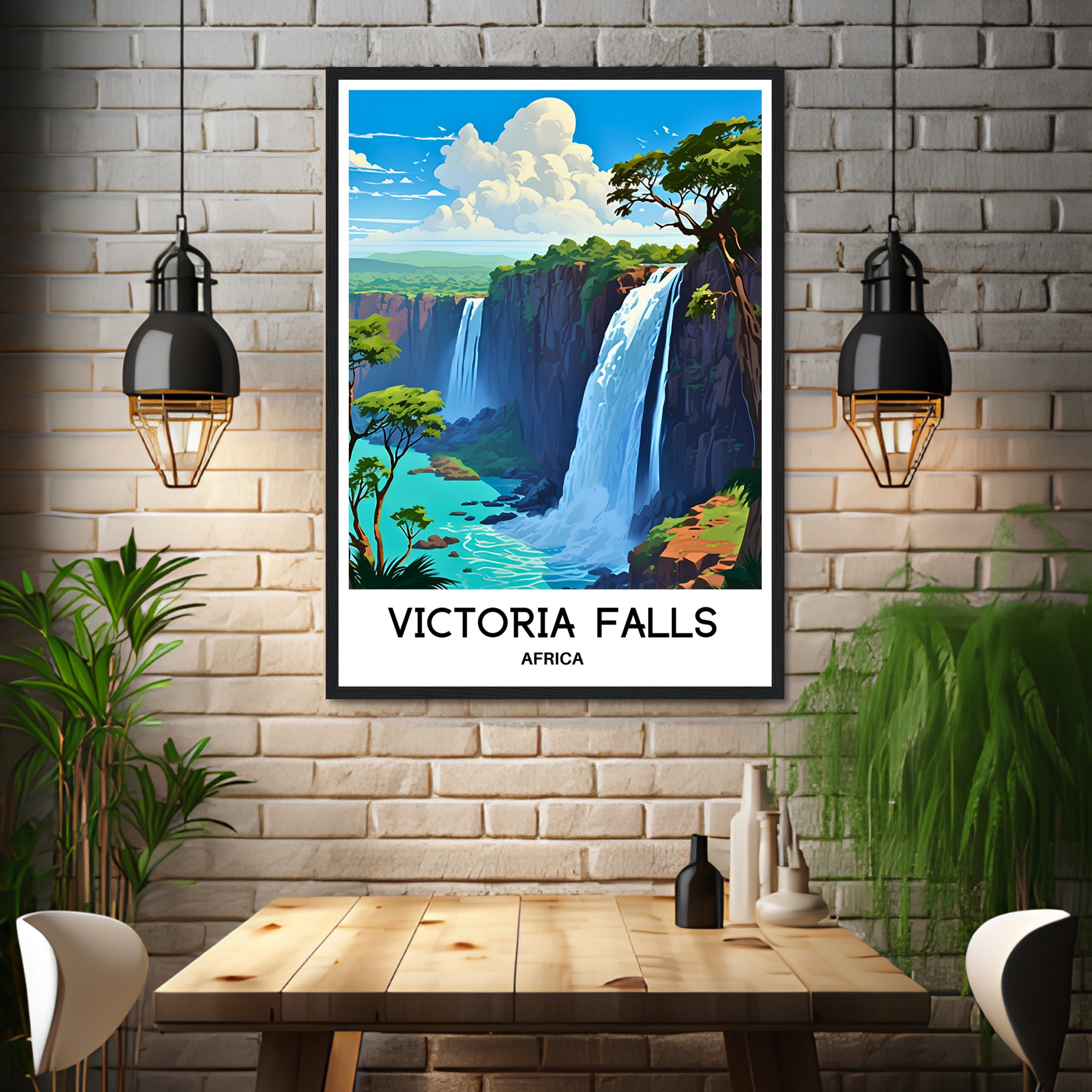 Victoria Falls Travel Print Victoria Falls Poster African Art Print ...