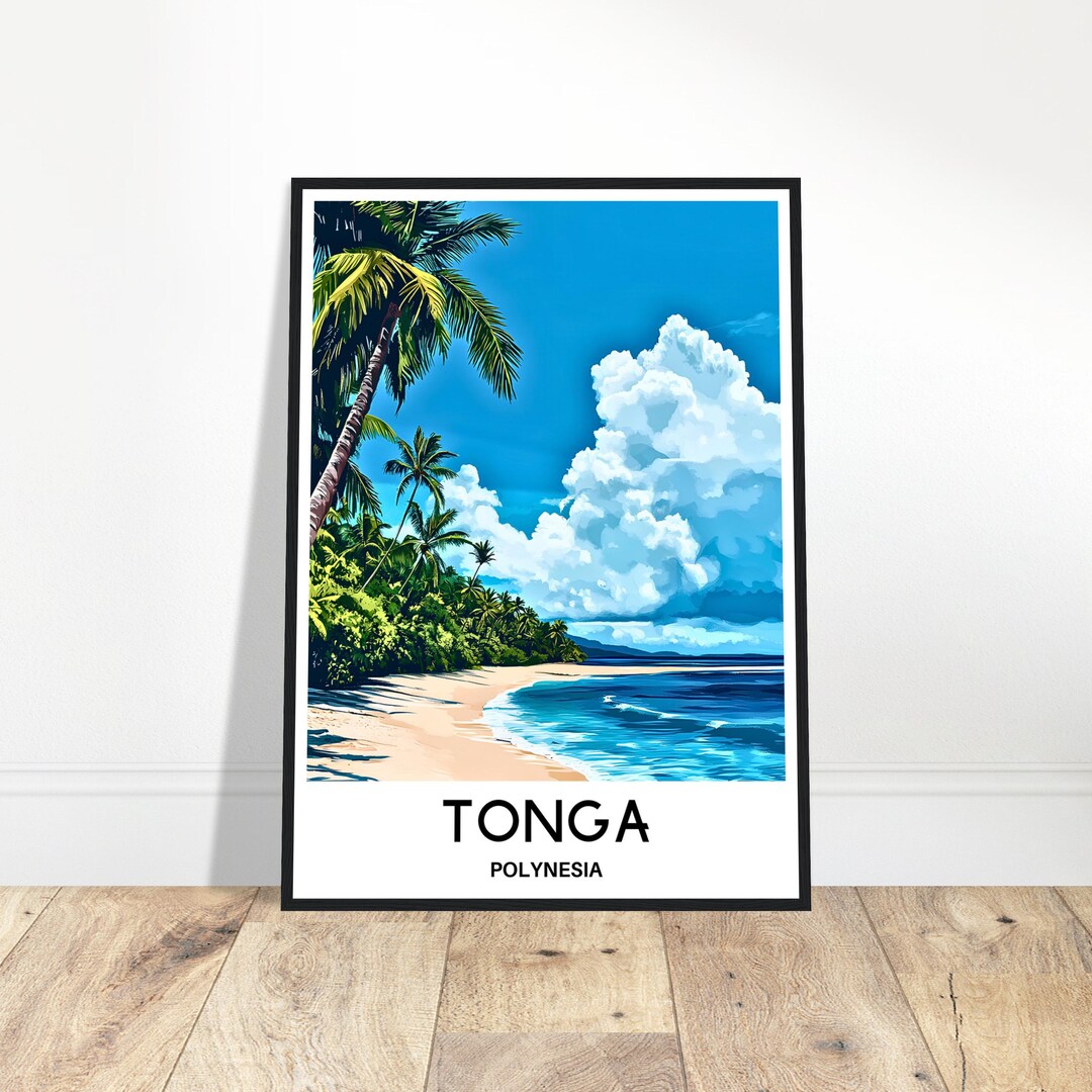 Tonga Travel Print Tonga Island Poster Polynesia Art Print Tonga Lover ...
