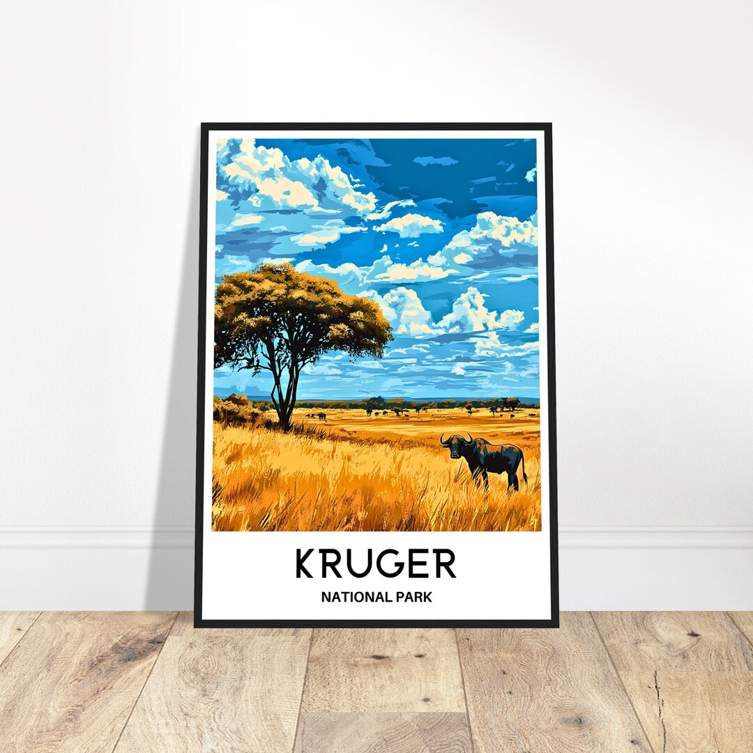 Kruger National Park Travel Print Kruger Poster South African Art Print ...