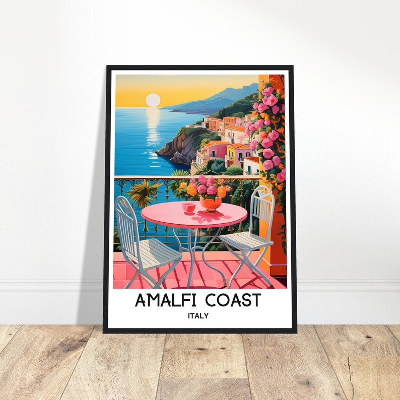 Amalfi Travel Poster Amalfi Travel Print Amalfi Coast Wall Art Amalfi ...