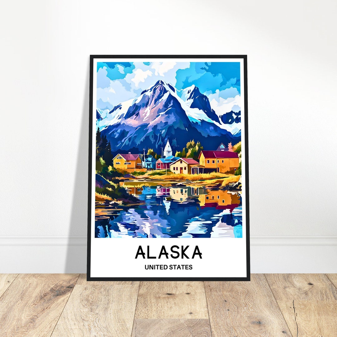 Alaska Travel Print Alaska Poster American Art Print Alaska Lover Gift ...