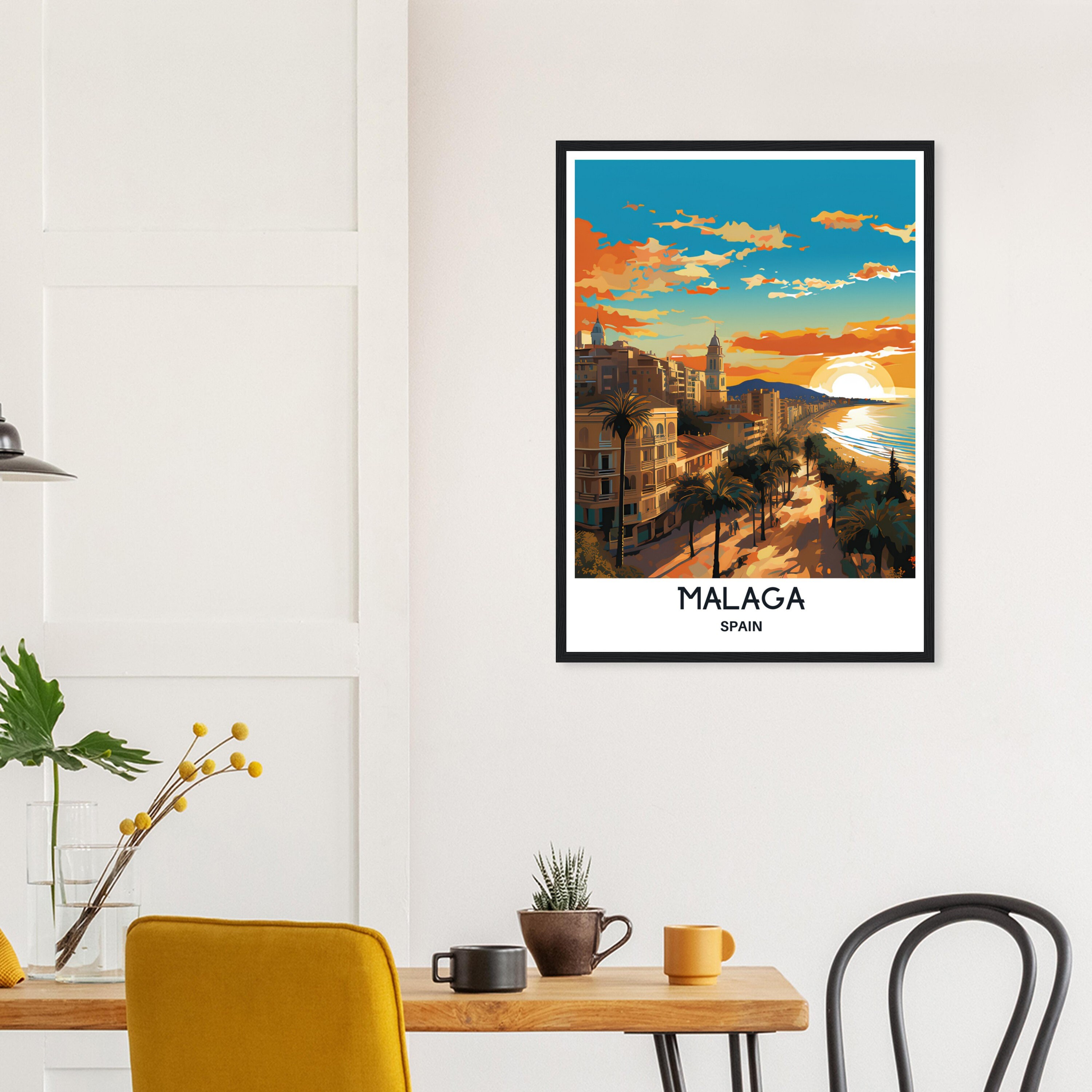 Póster de viaje de Málaga Impresión de viaje de Málaga Málaga España ...