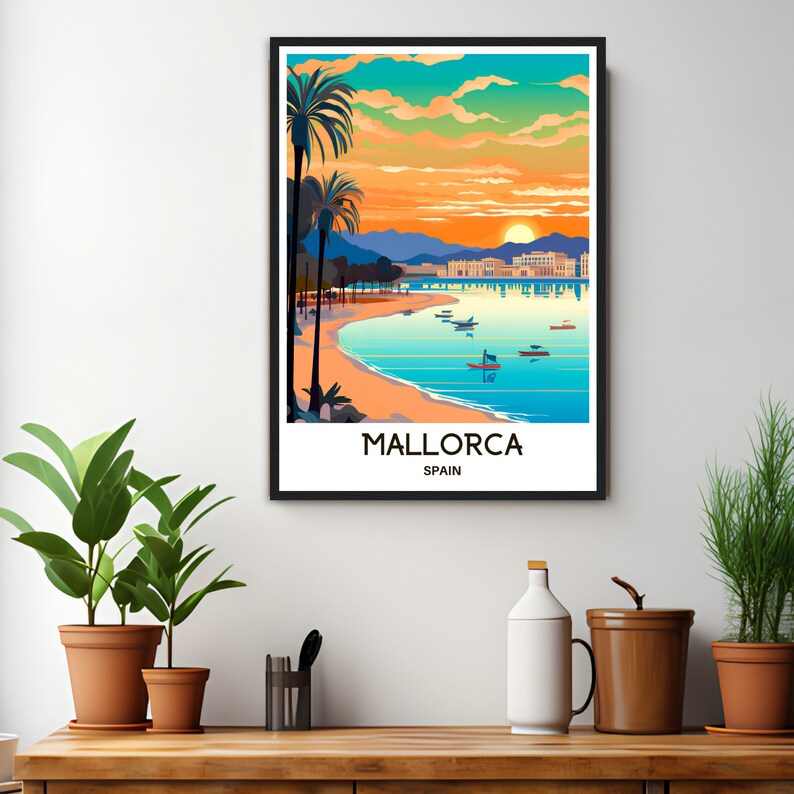 Mallorca Travel Print Majorca Travel Poster Spanish Art Print - Etsy UK