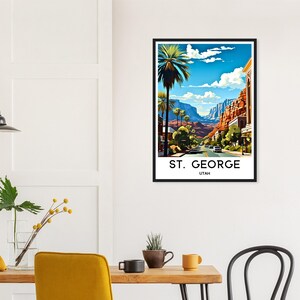 St. George Travel Print St. George Poster American Art Print Utah Lover ...