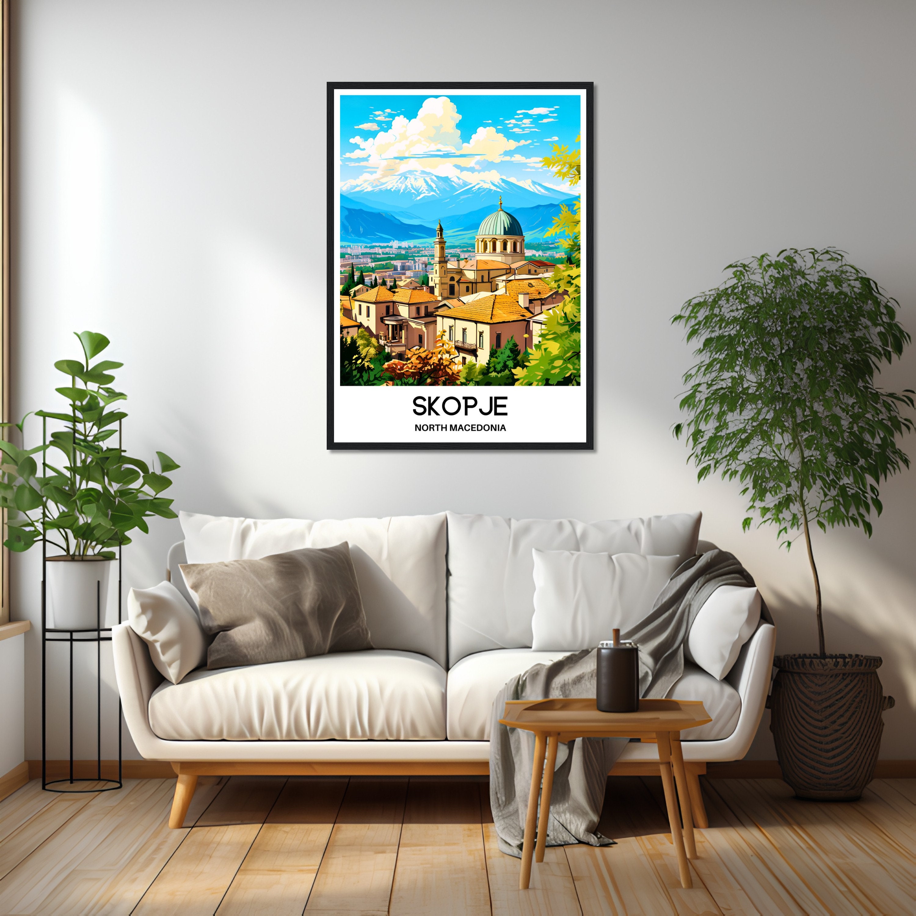 Skopje Travel Print Skopje Poster Macedonian Art Print North Macedonia ...