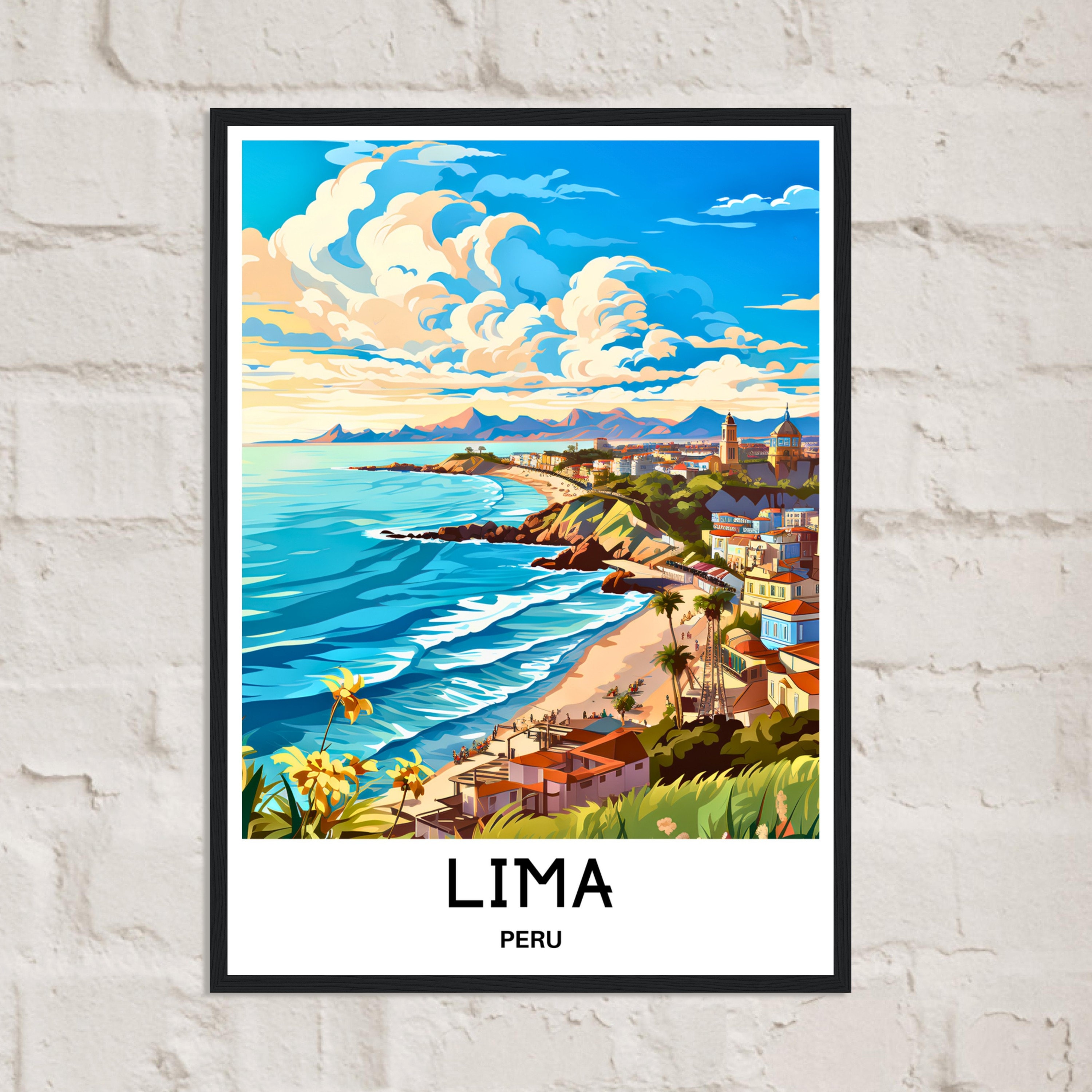 Lima Peru Art Lima Travel Print, Travel Poster Of Lima, Peru Poster,