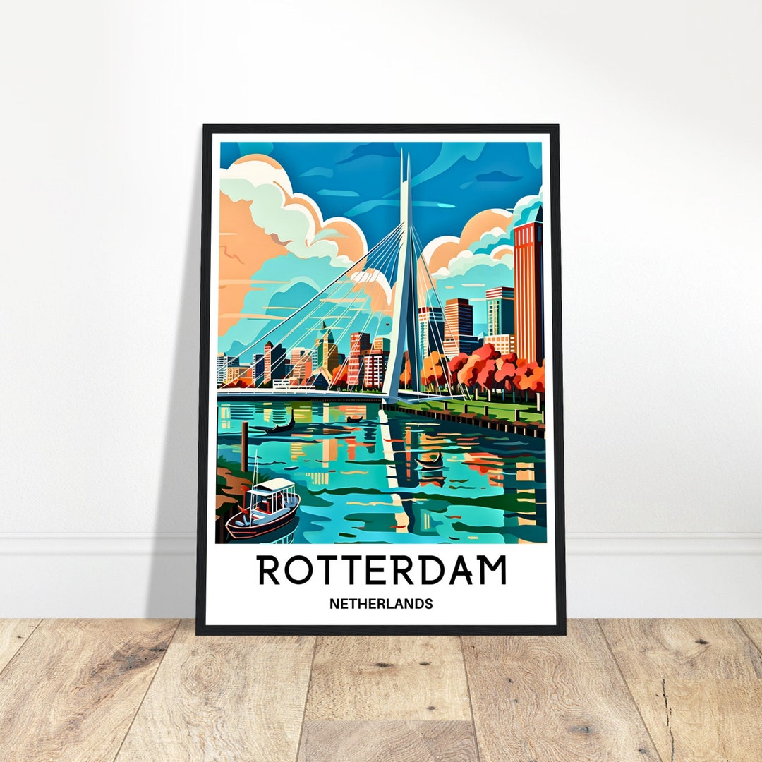 Rotterdam Travel Print Netherlands Poster Dutch Art Print Rotterdam ...