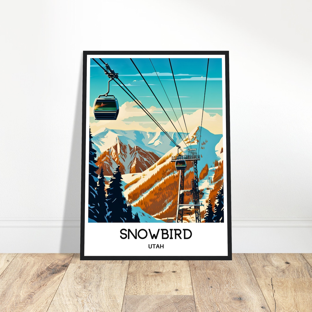 Snowbird Travel Print Snowbird Ski Resort Poster American Art Print ...