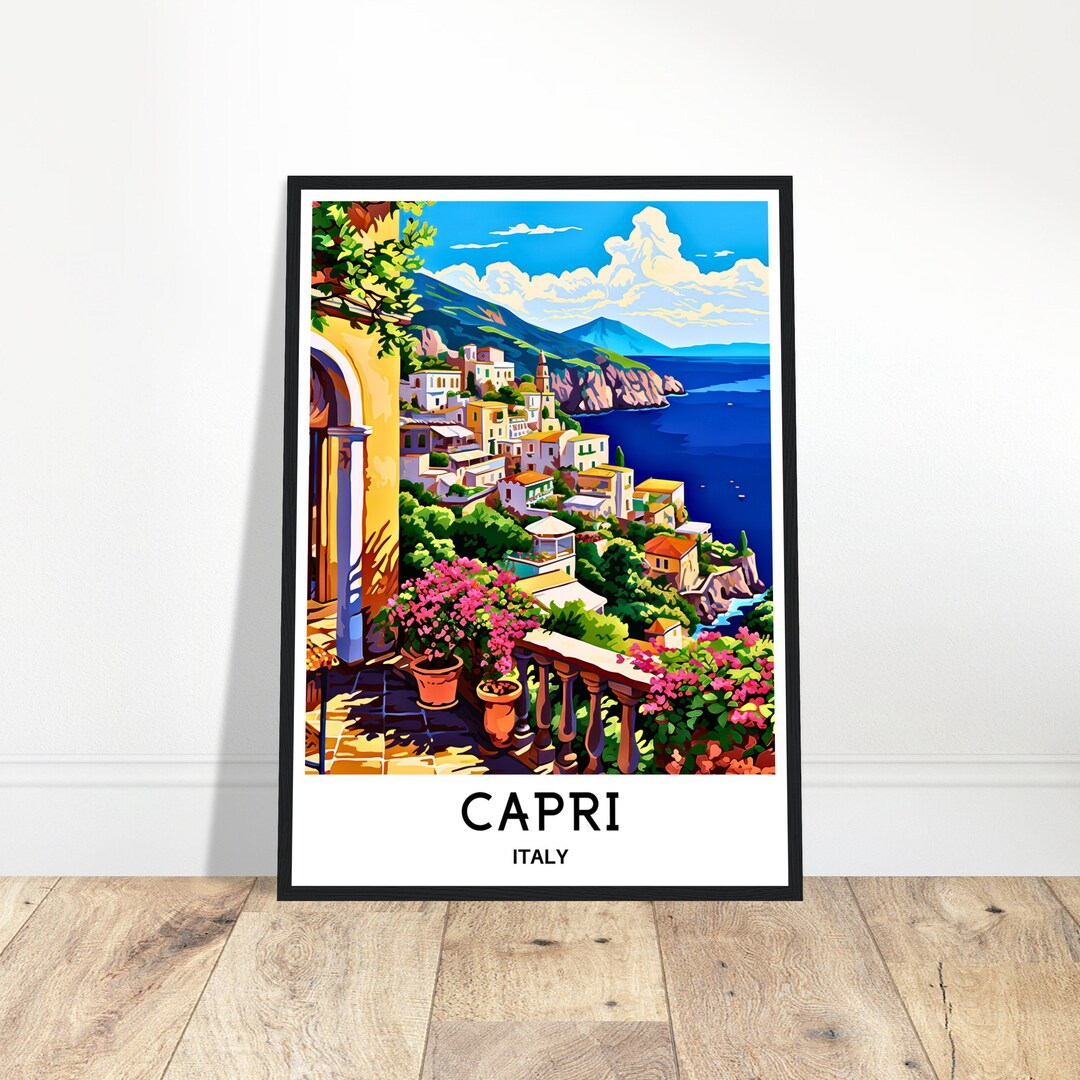 Capri Travel Poster Capri Travel Print Capri Italy Print Capri Art ...
