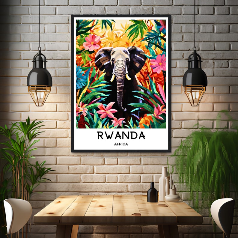 Rwanda Travel Print Rwanda Poster African Art Print South Africa Lover ...