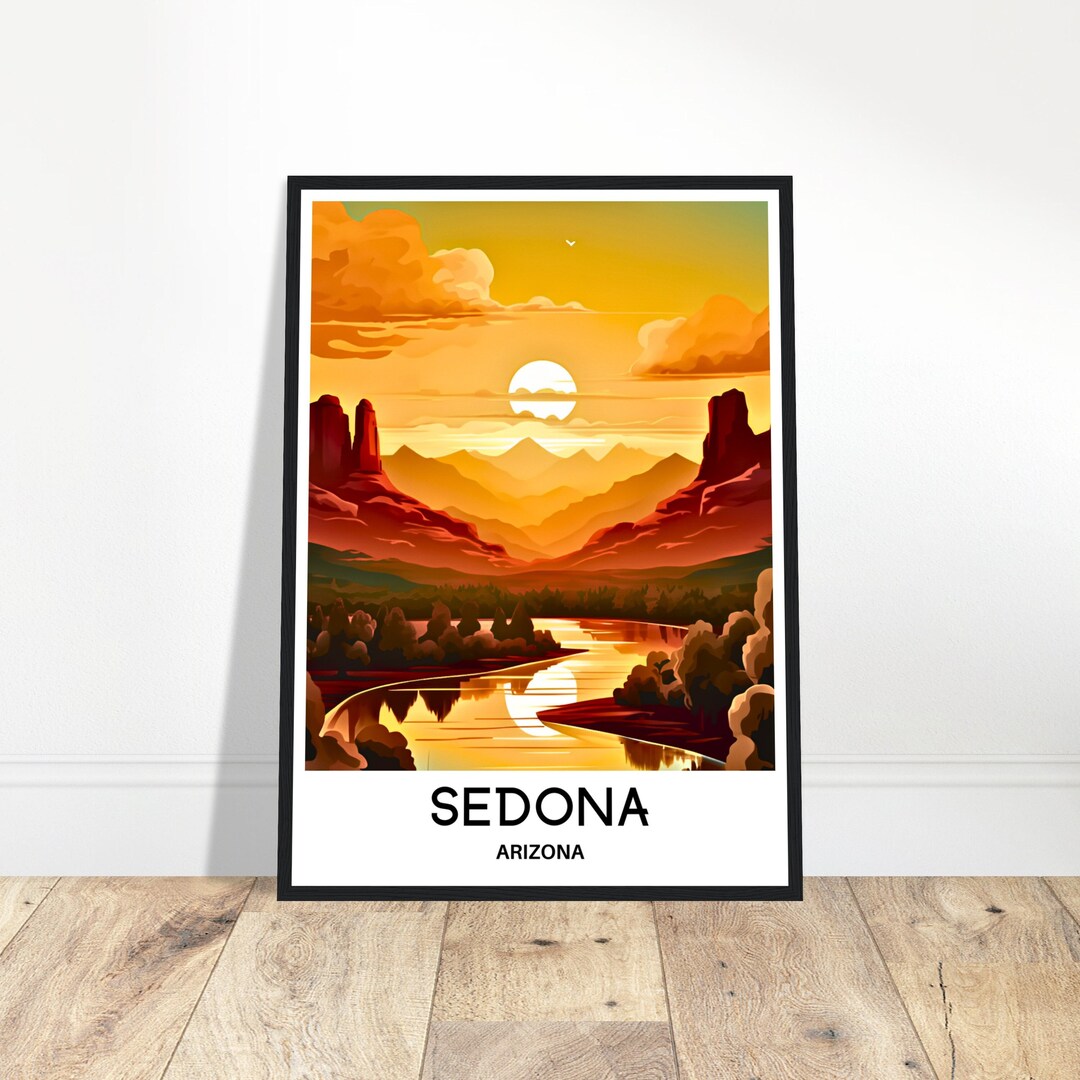 Sedona Travel Poster Sedona Travel Print Sedona Art Print Sedona Wall ...