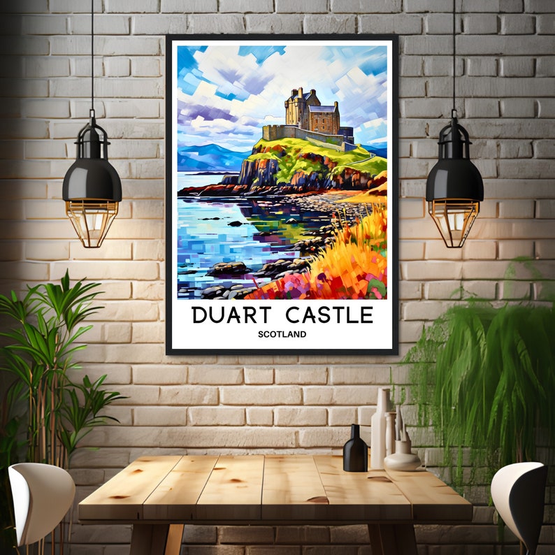 Duart Castle Travel Print Duart Castle Poster Scottish Art Print ...