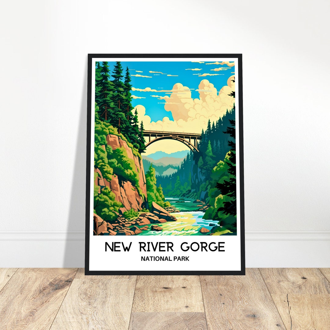 New River Gorge National Park Travel Print New River Gorge Bridge ...