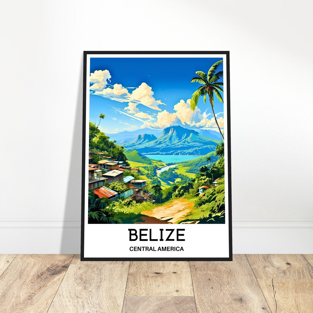 Belize Travel Print Belize Poster Central America Lover Gift Wall ...