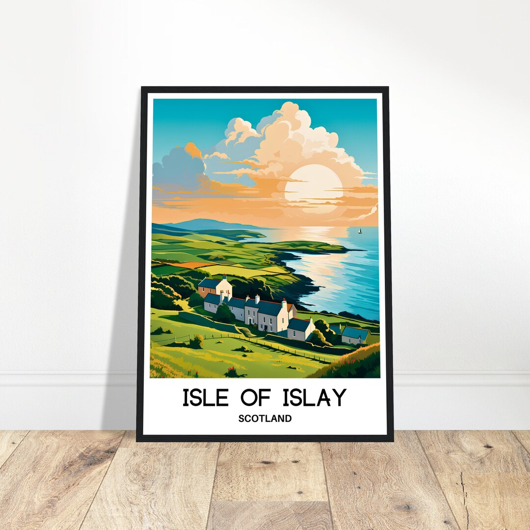Isle of Islay Travel Print Isle of Islay Poster Scottish Art Print ...