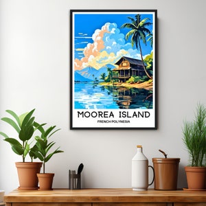 Moorea Island Travel Print Moorea Island Poster French Polynesia Art ...