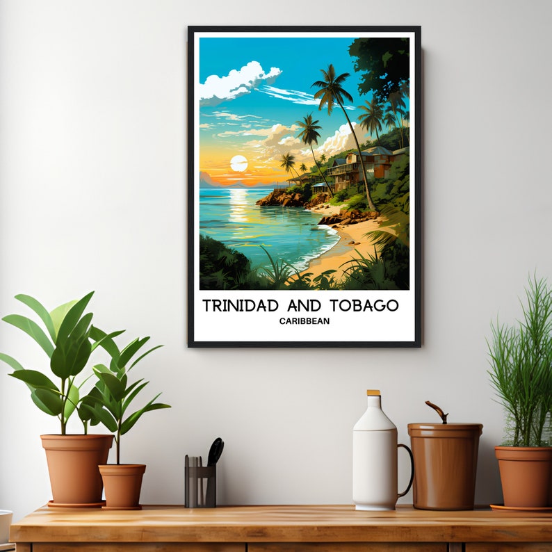 Trinidad and Tobago Travel Print Trinidad and Tobago Poster Caribbean ...