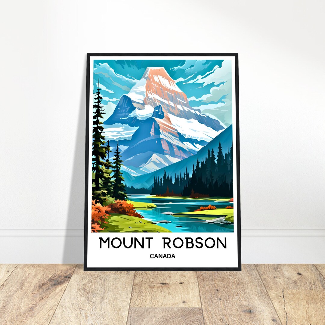 Mount Robson Travel Print Mount Robson Poster Canadian Art Print Canada ...