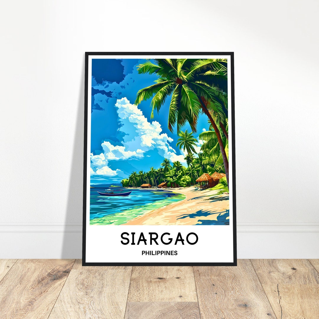 Siargao Travel Print Siargao Island Poster Philippines Art Print Philippines Lover Gift Wall ...