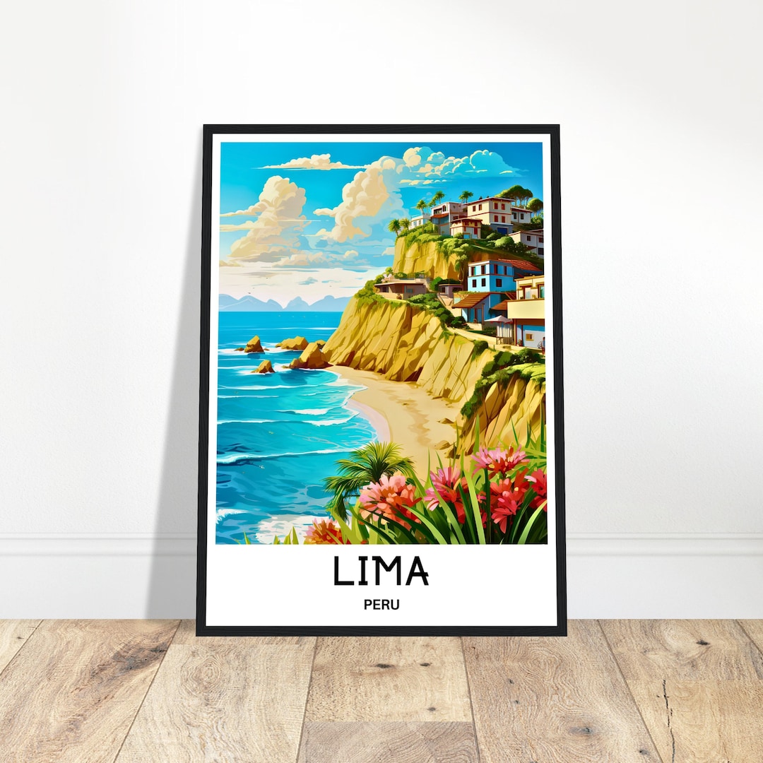 Lima Travel Print Lima Poster Peruvian Art Print Peru Lover Gift Wall ...