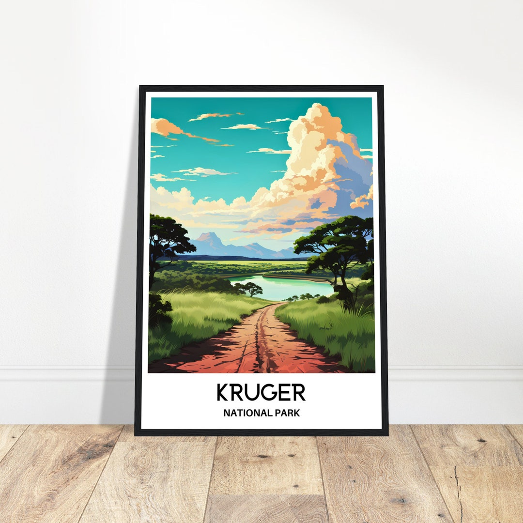 Kruger National Park Travel Print Kruger Poster South African Art Print ...