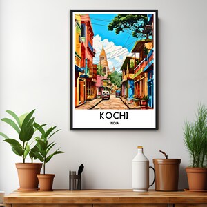 Kochi Travel Print Kochi Poster Indian Art Print India Lover Gift Wall ...