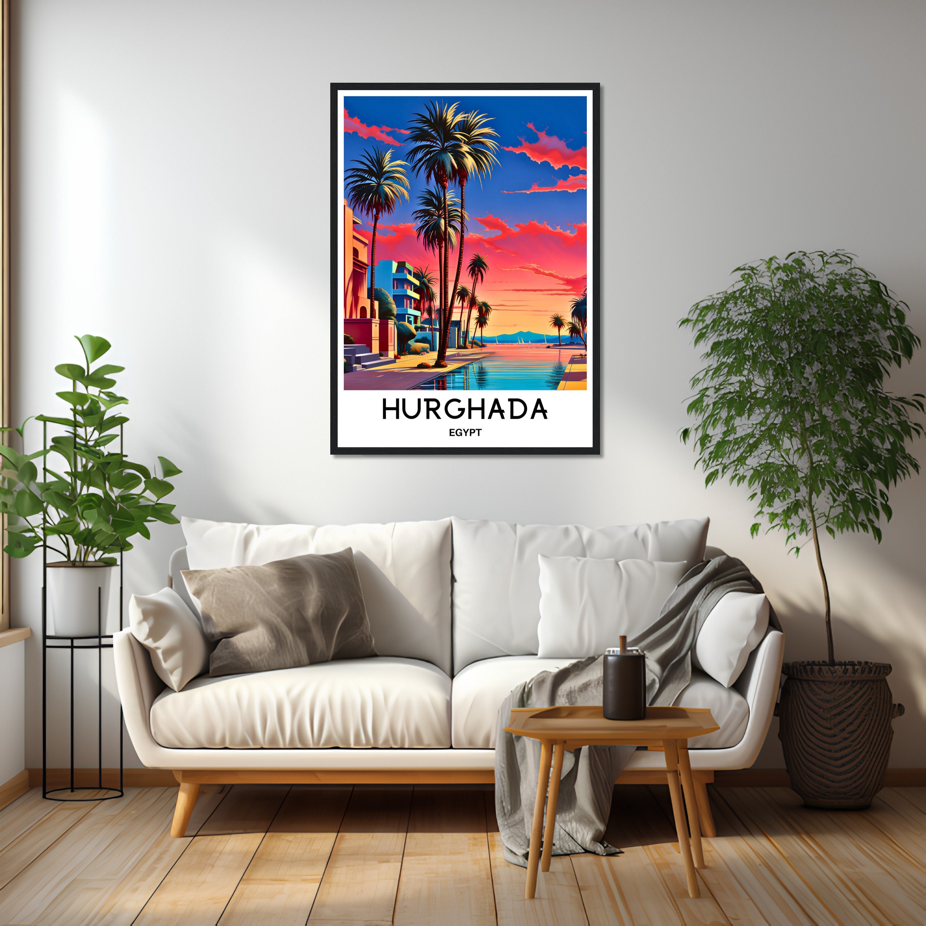 Hurghada Travel Print Hurghada Poster Ägyptischer Kunstdruck Ägypten ...