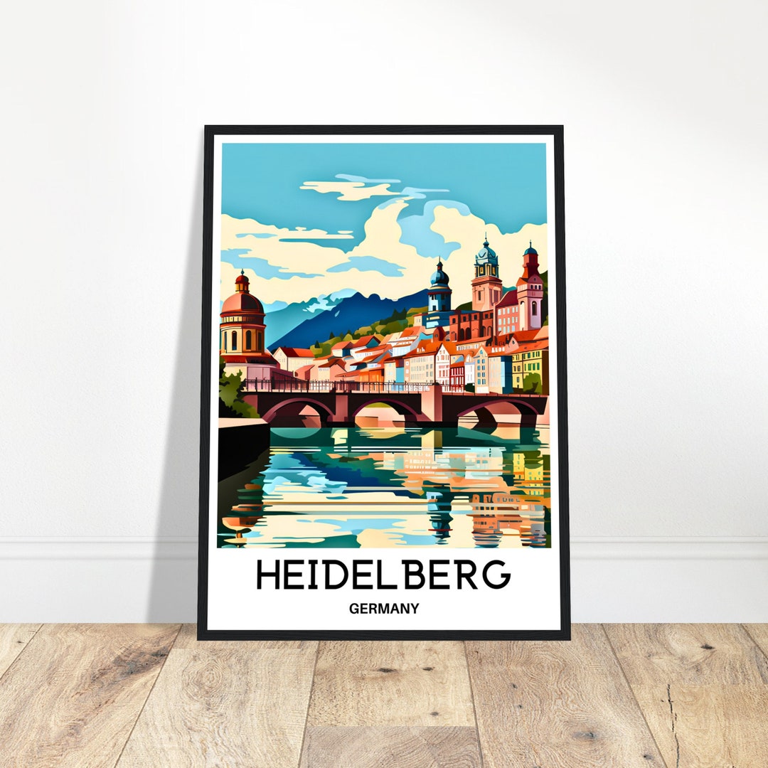 Heidelberg Travel Poster Heidelberg Travel Print Heidelberg Germany ...