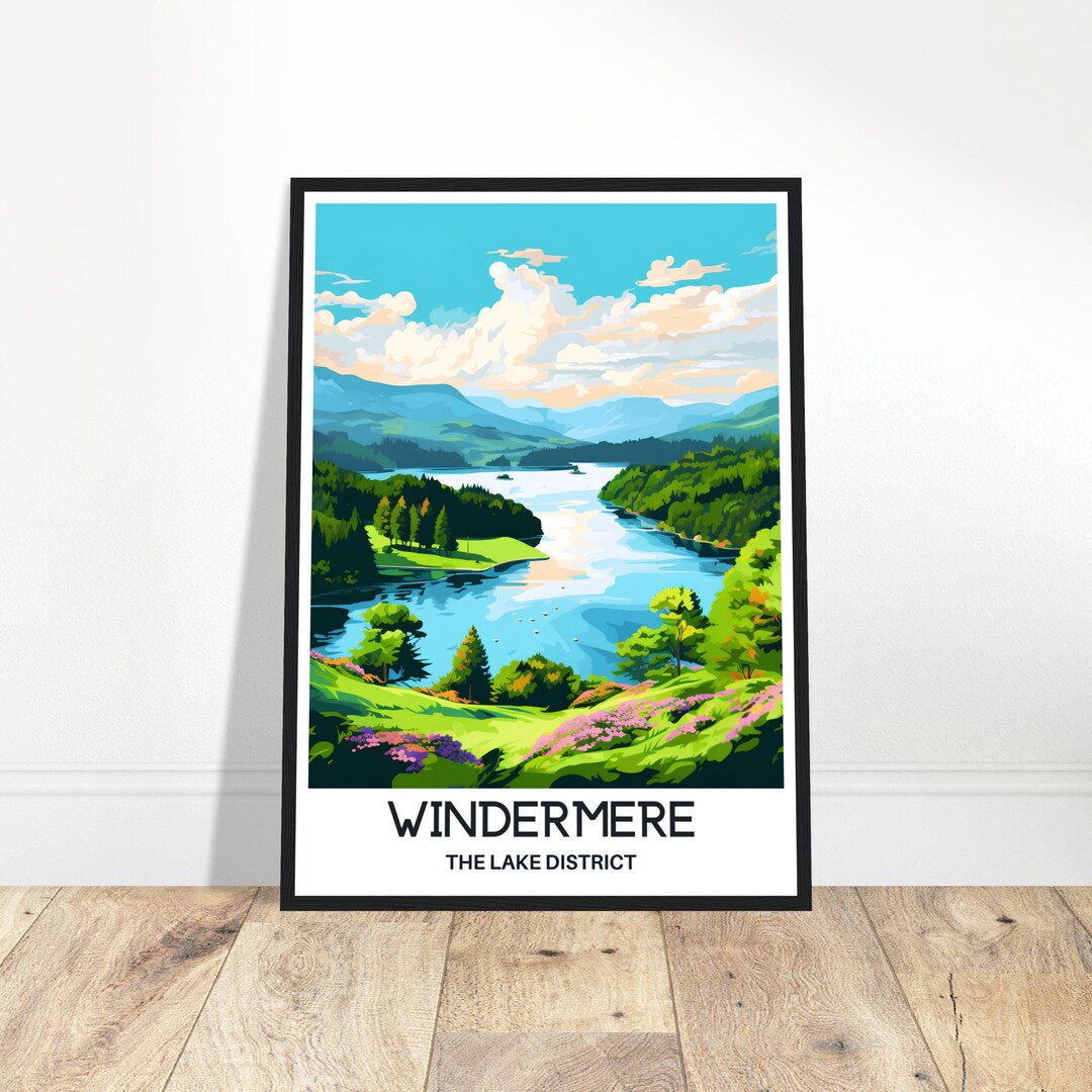 Windermere Travel Poster Windermere Travel Print Windermere Art Print ...