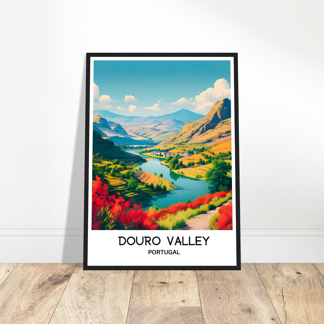 Douro Valley Travel Print Douro Valley Poster Portuguese Art - Etsy
