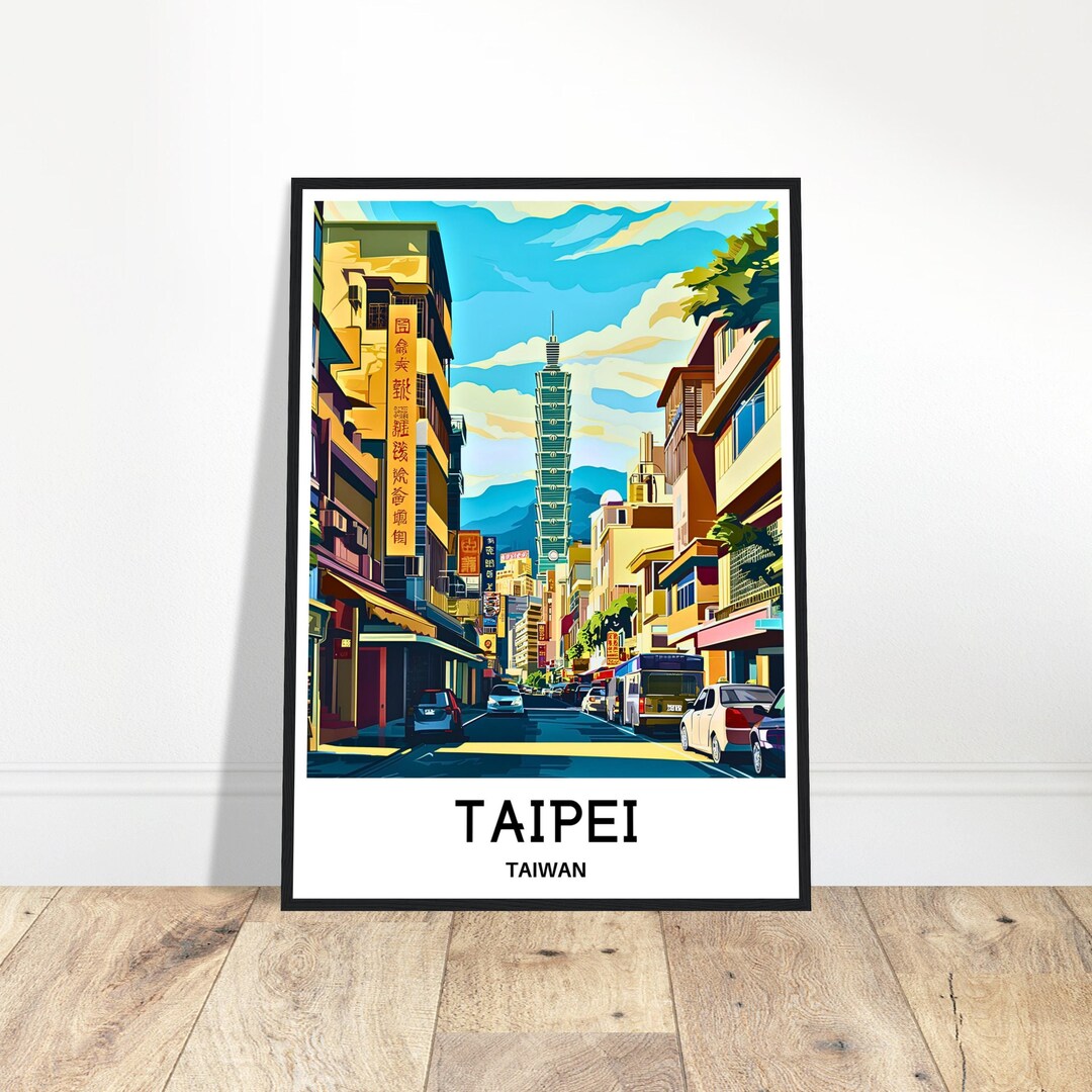 Taipei Travel Print Taipei Poster Asian Art Print Taiwan Lover Gift ...