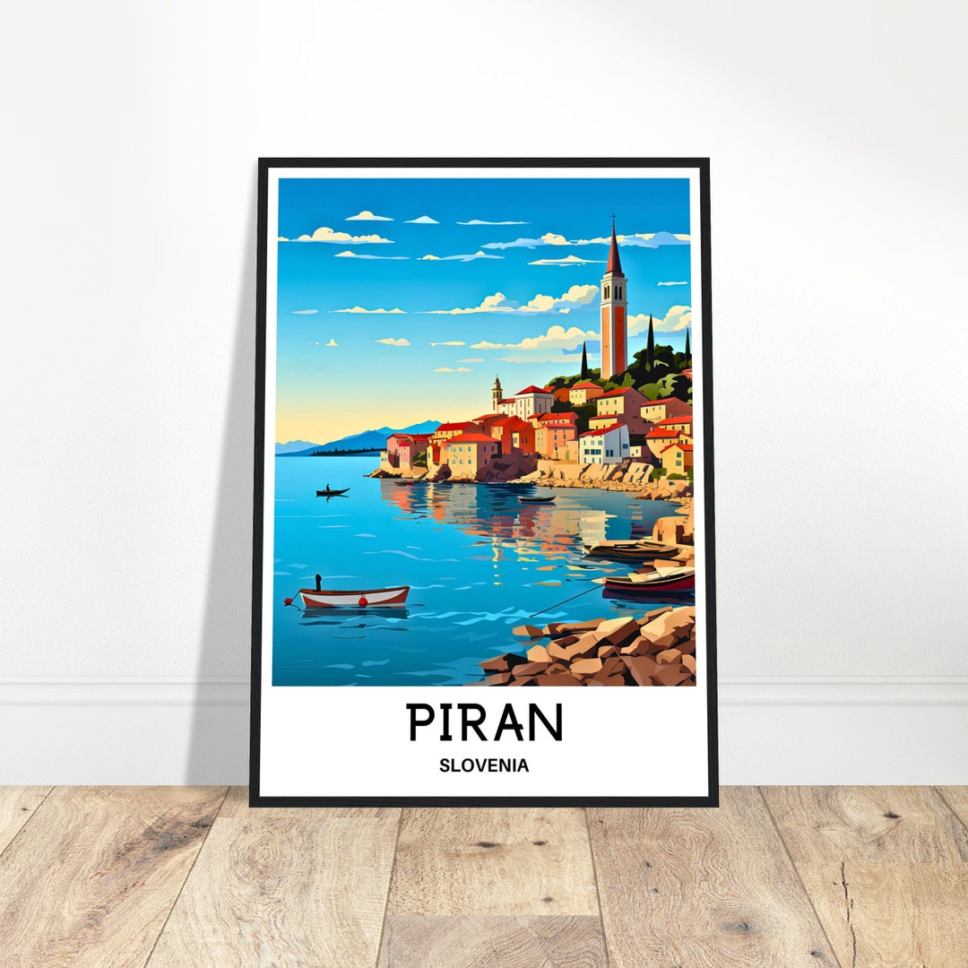 Piran Travel Print Piran Poster Slovenian Art Print Slovenia Lover Gift ...