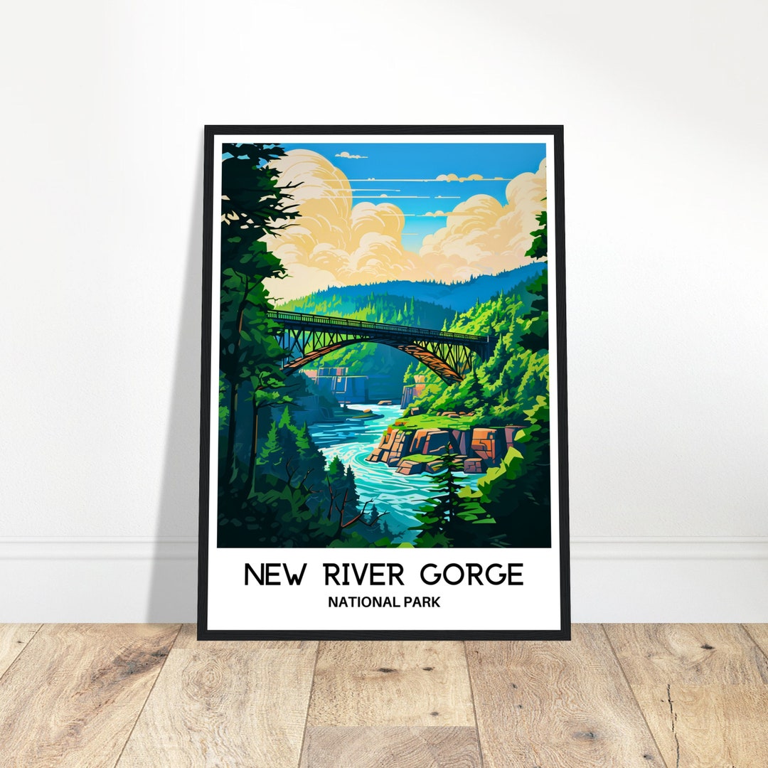 New River Gorge National Park Travel Print New River Gorge Bridge ...