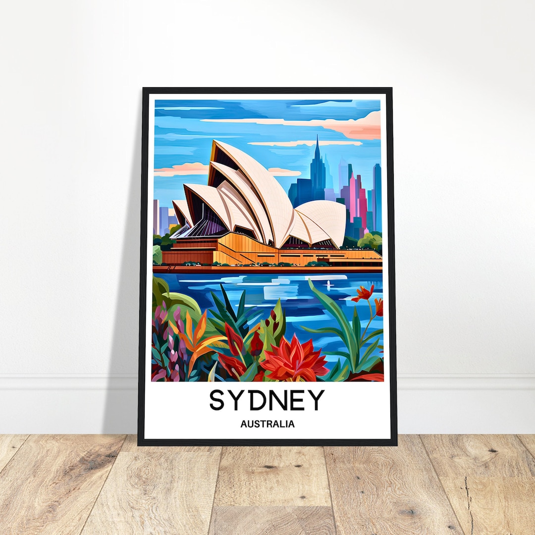 Sydney Travel Print Sydney City Poster Australian Art Print Australia ...
