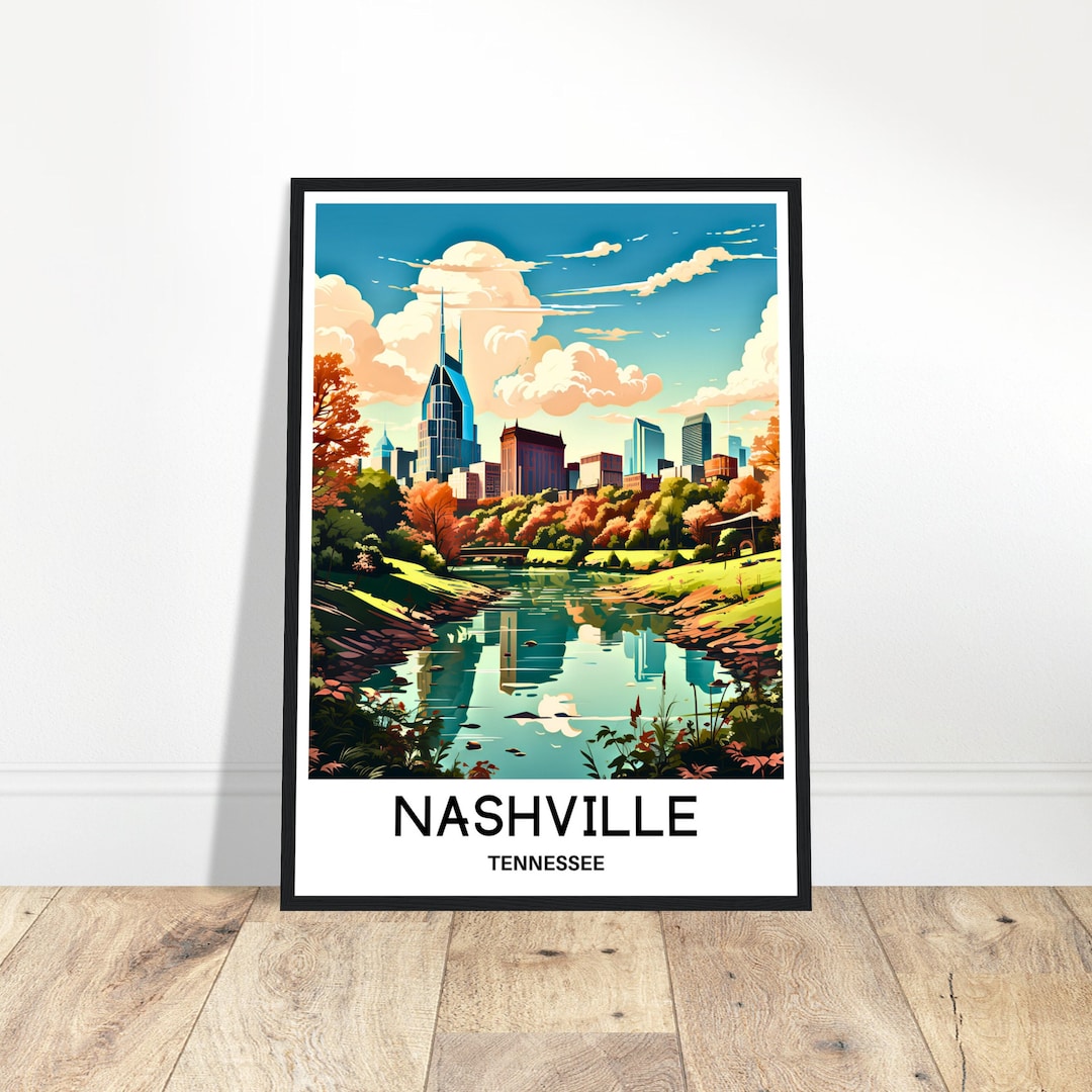 Nashville Travel Print Nashville Poster American Art Print Tennessee ...